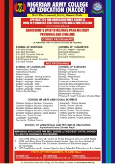 NIGERIAN ARMY COLLEGE OF EDUCATION, SOBI BARRACK